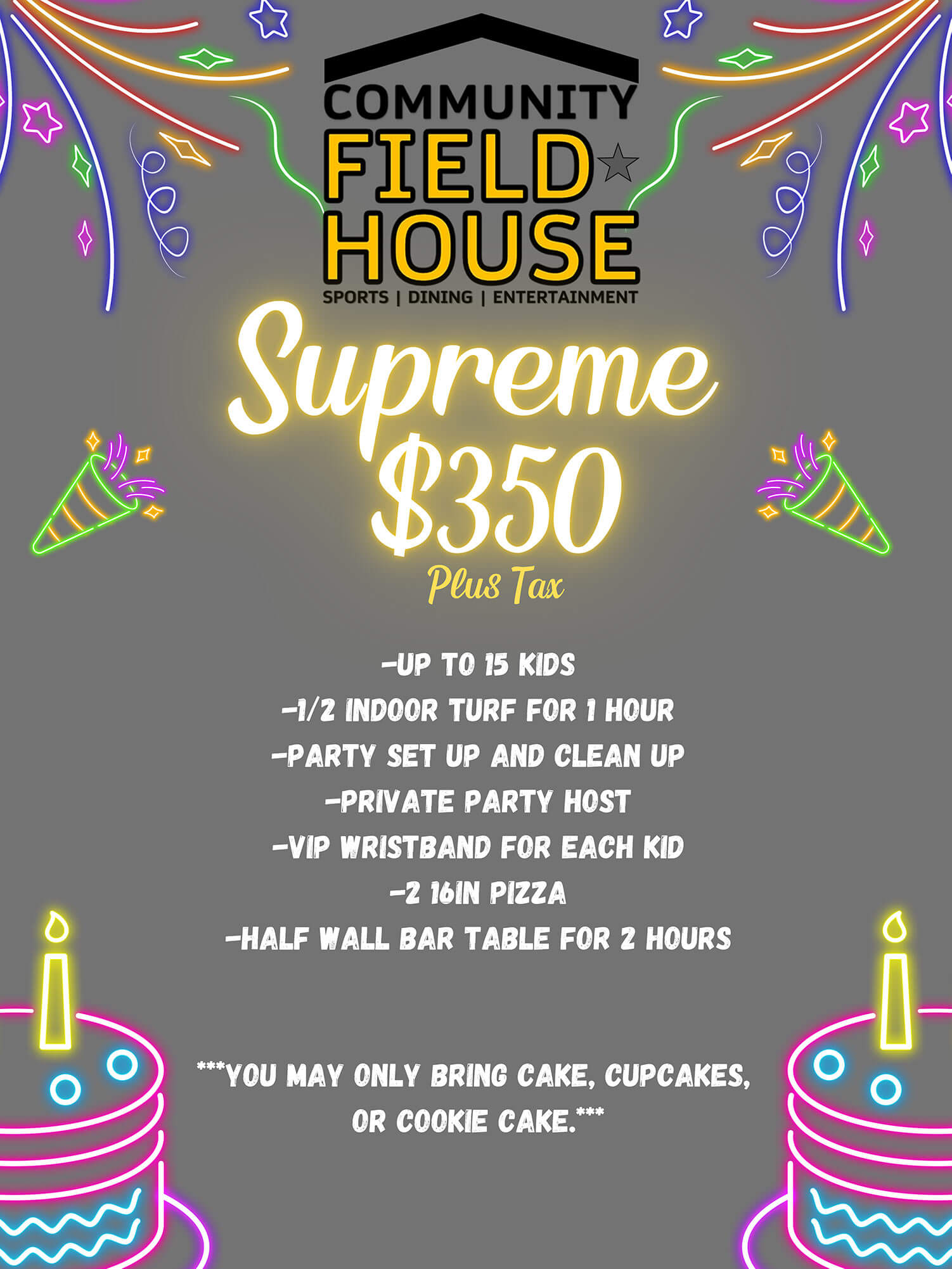 Parties - Community Fieldhouse