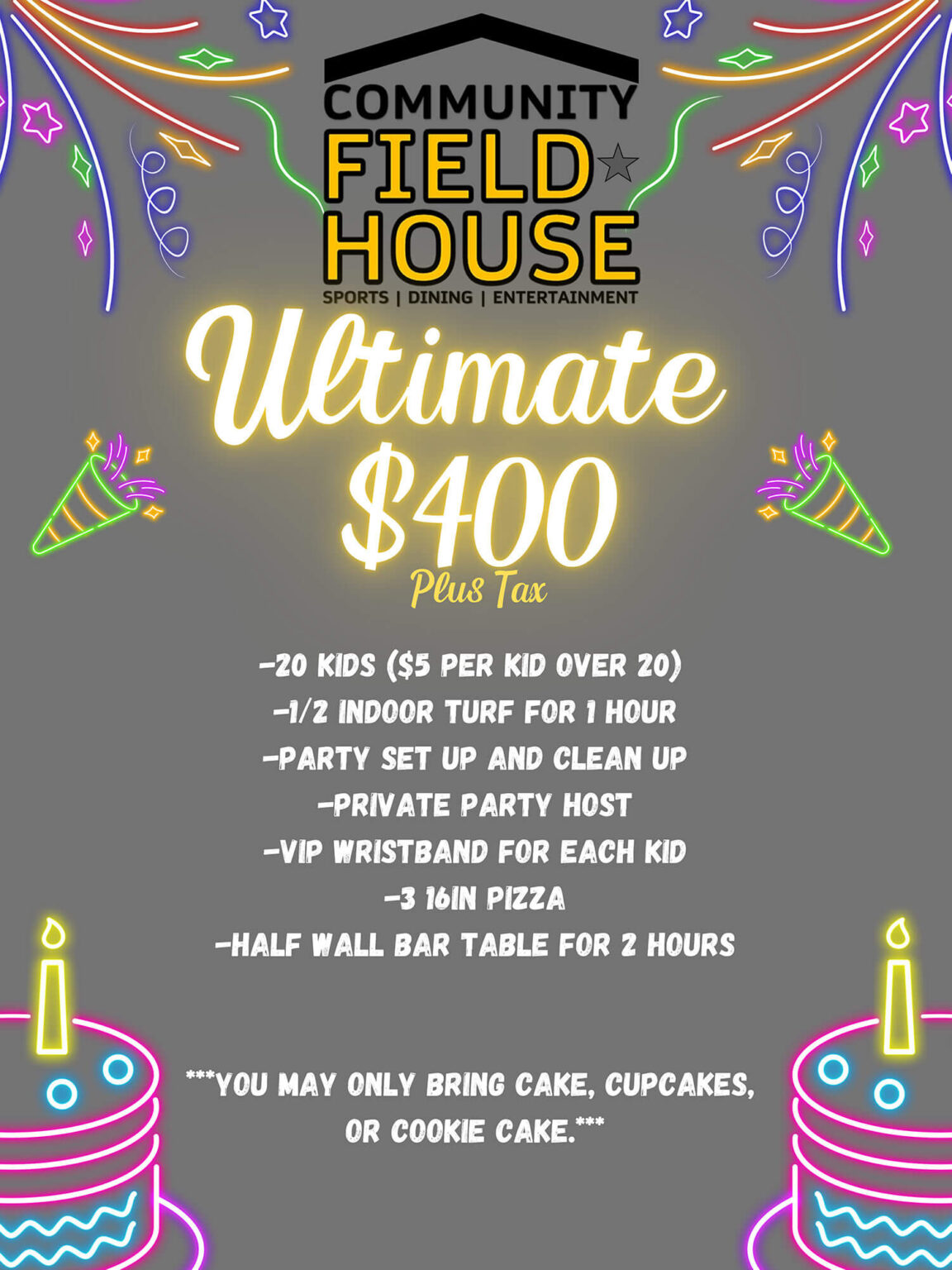 Parties - Community Fieldhouse